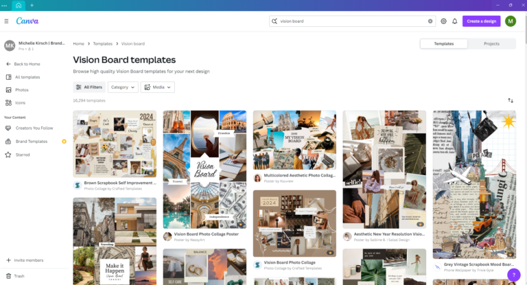 How to create a vision board in Canva (and why you should!) - A ...