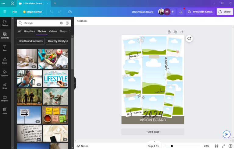 How to create a vision board in Canva (and why you should!) - A ...