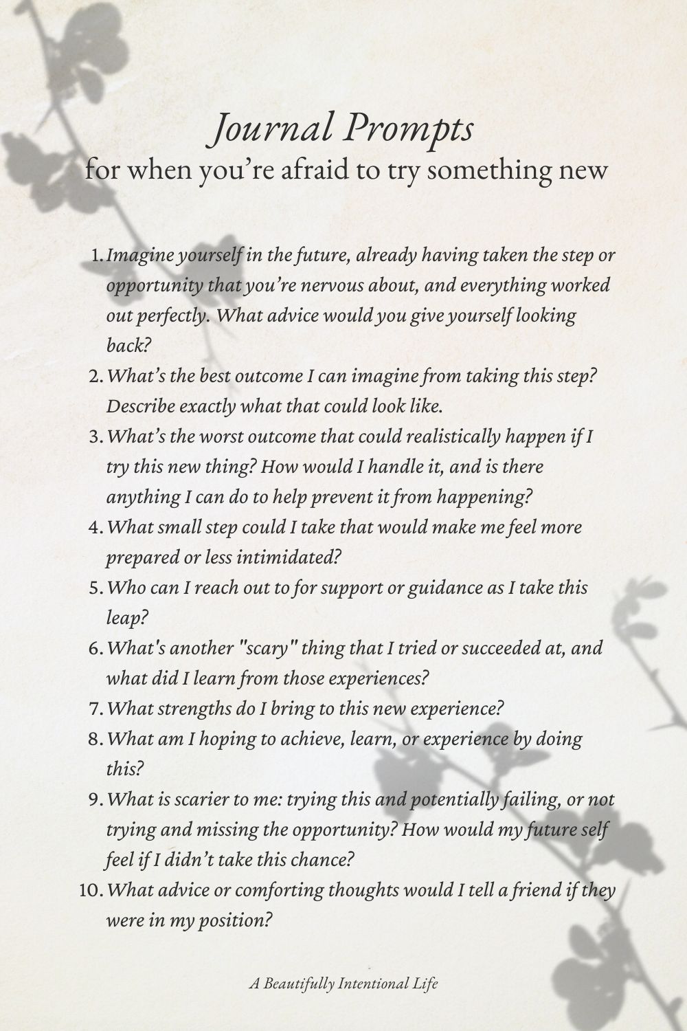 10 journal prompts for when you're scared to do something new - A ...
